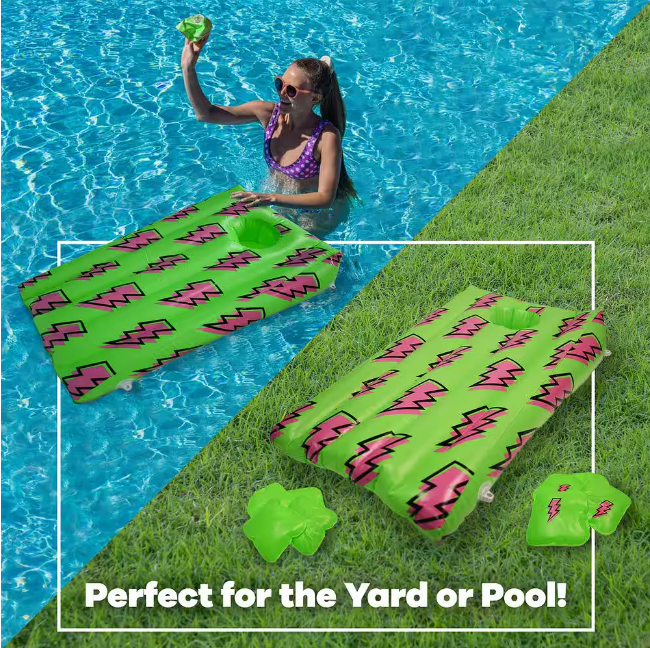 GAME Inflatable Corn Hole Game, Retro Print (44009-BB) – Ideal Pool & Spa